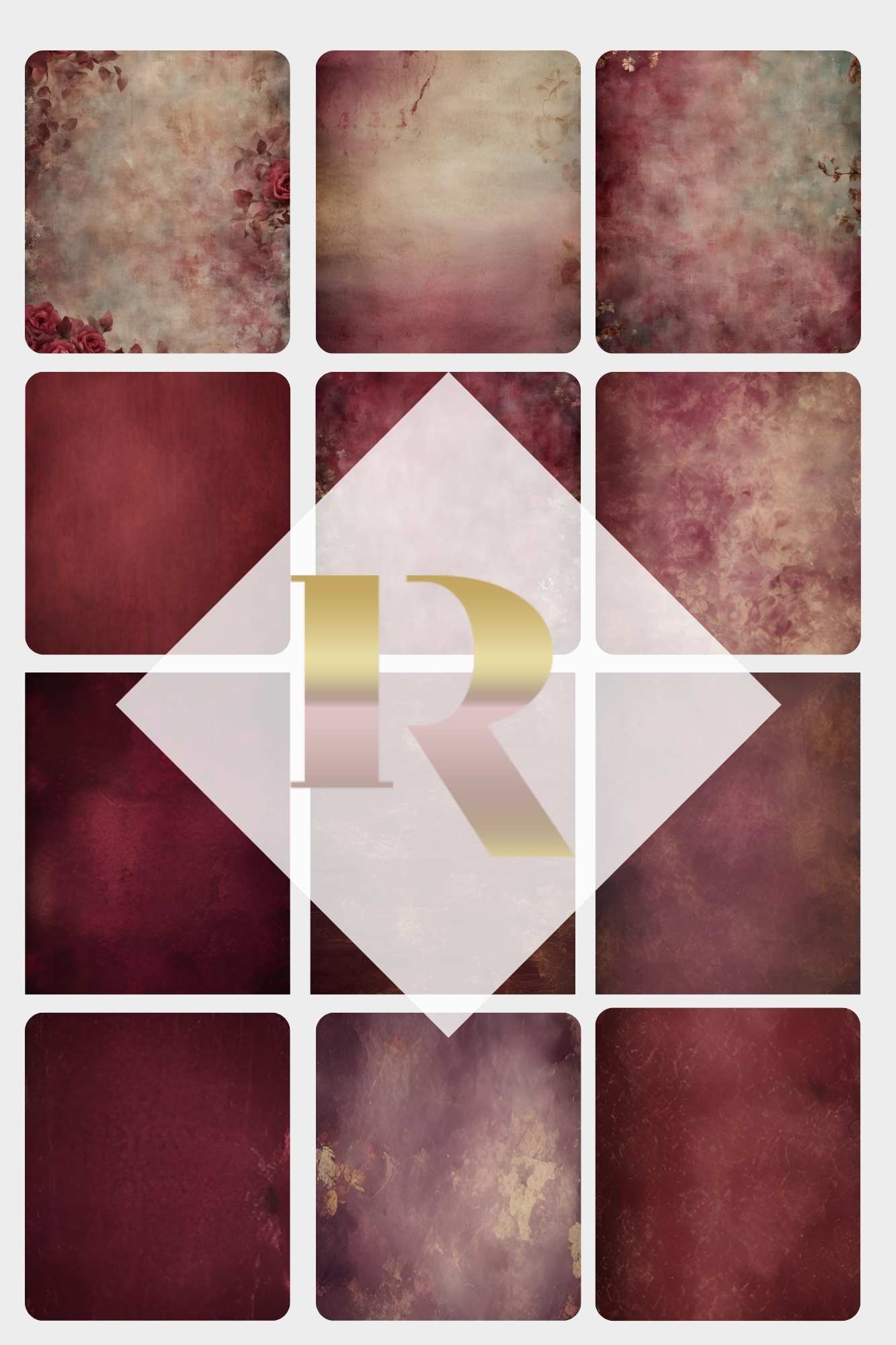 Ageratum Fine Art Textures, BORDEAUX Photoshop overlays Texture overla ...